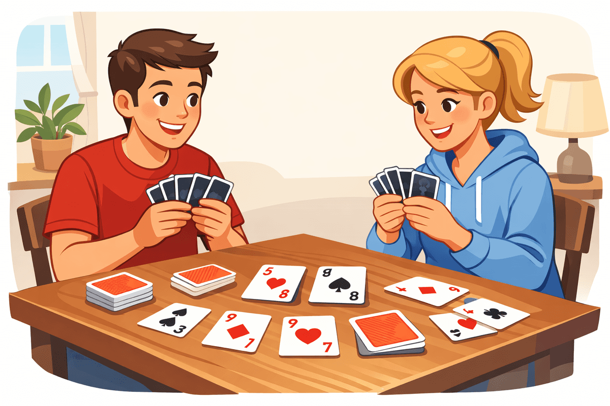 Easy card games for 2 → the easiest two-player card games
